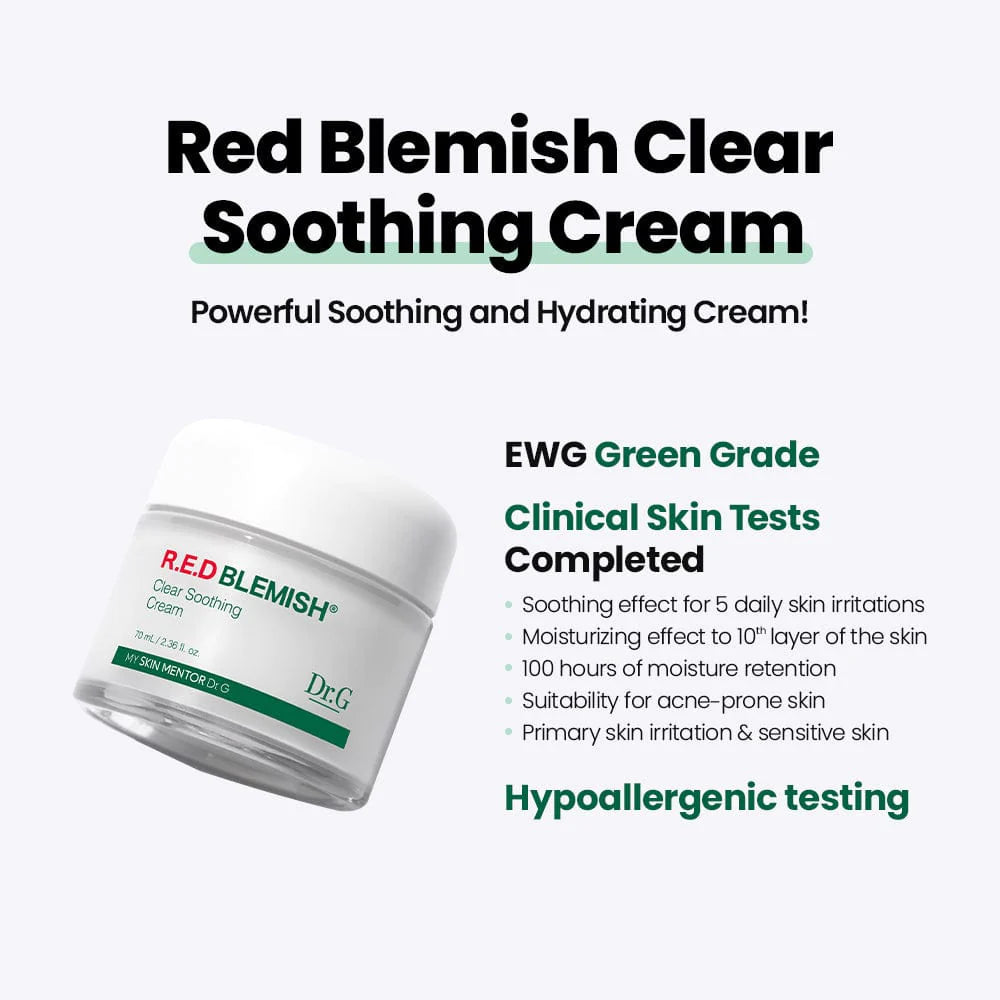 Dr.G Red Blemish Clear Soothing Cream 70ml – SoKoSkins